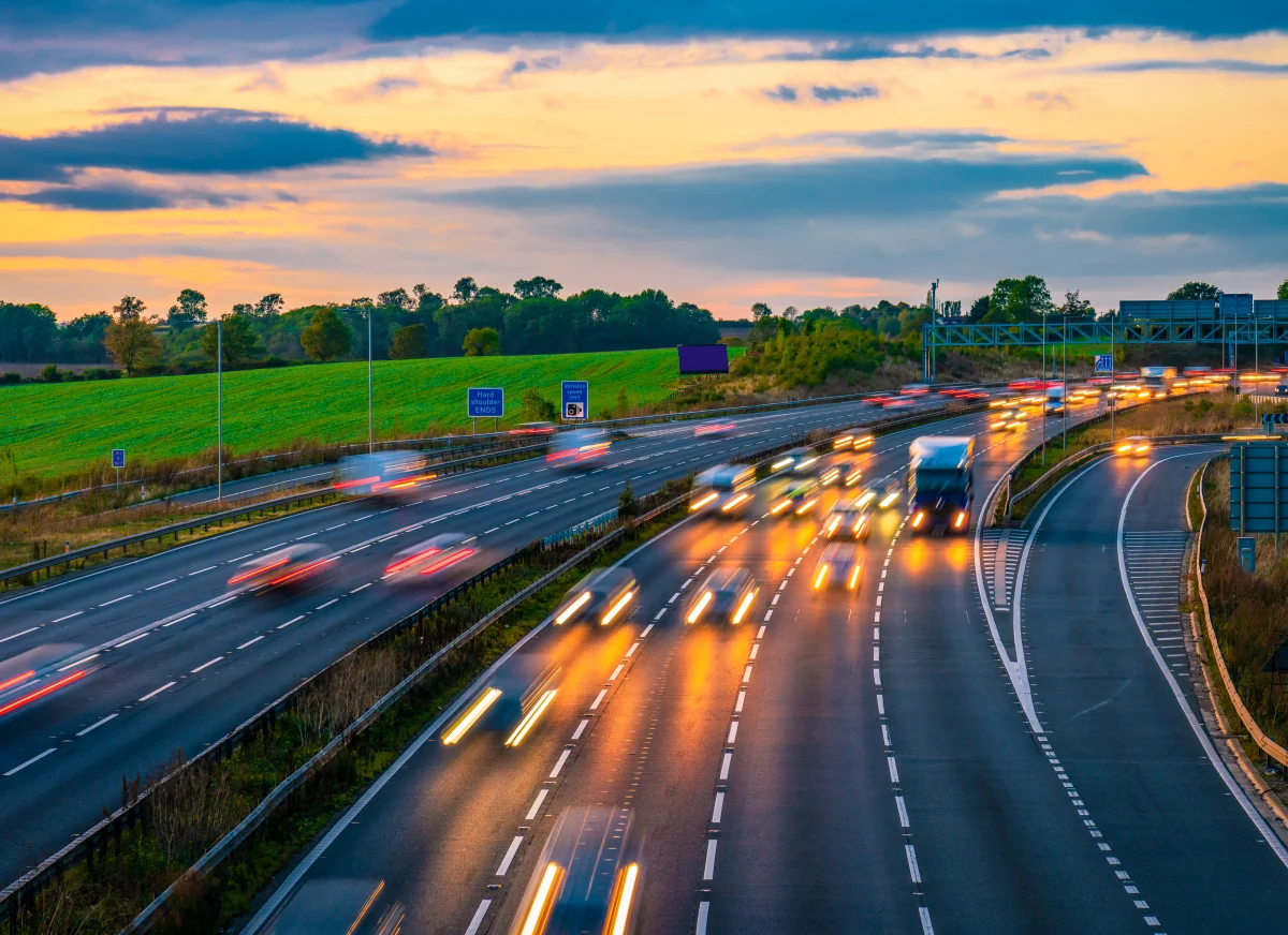 Average speed on British roads